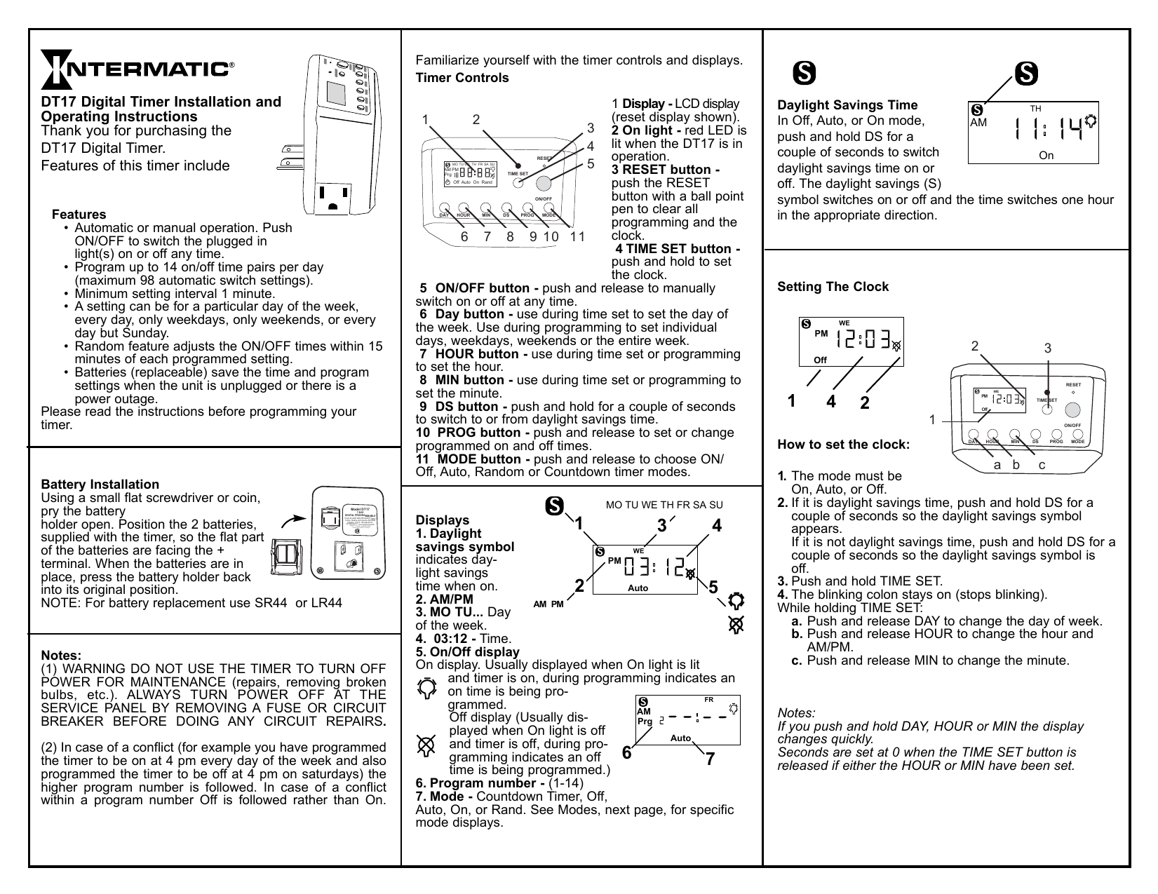 Intermatic Light Timer Ss7c Manual | Shelly Lighting