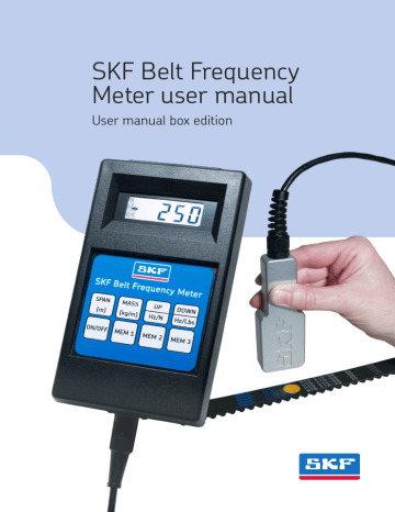 SKF Belt Frequency Meter user manual | Manualzz