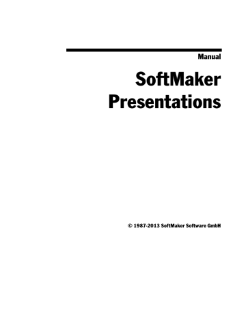 SoftMaker Presentations Manual | Manualzz