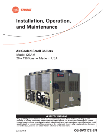 Trane CGAM Installation & Operation Manual | Manualzz