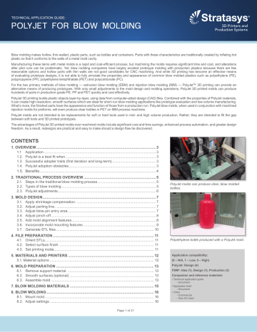 Stratasys PolyJet Blow Mold Technical Application Guide | Manualzz
