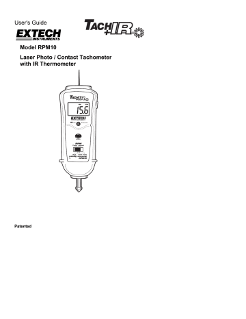 Extech Instruments TachIR RPM10 User manual | Manualzz