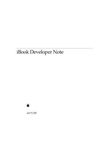 iBook Developer Note | Manualzz