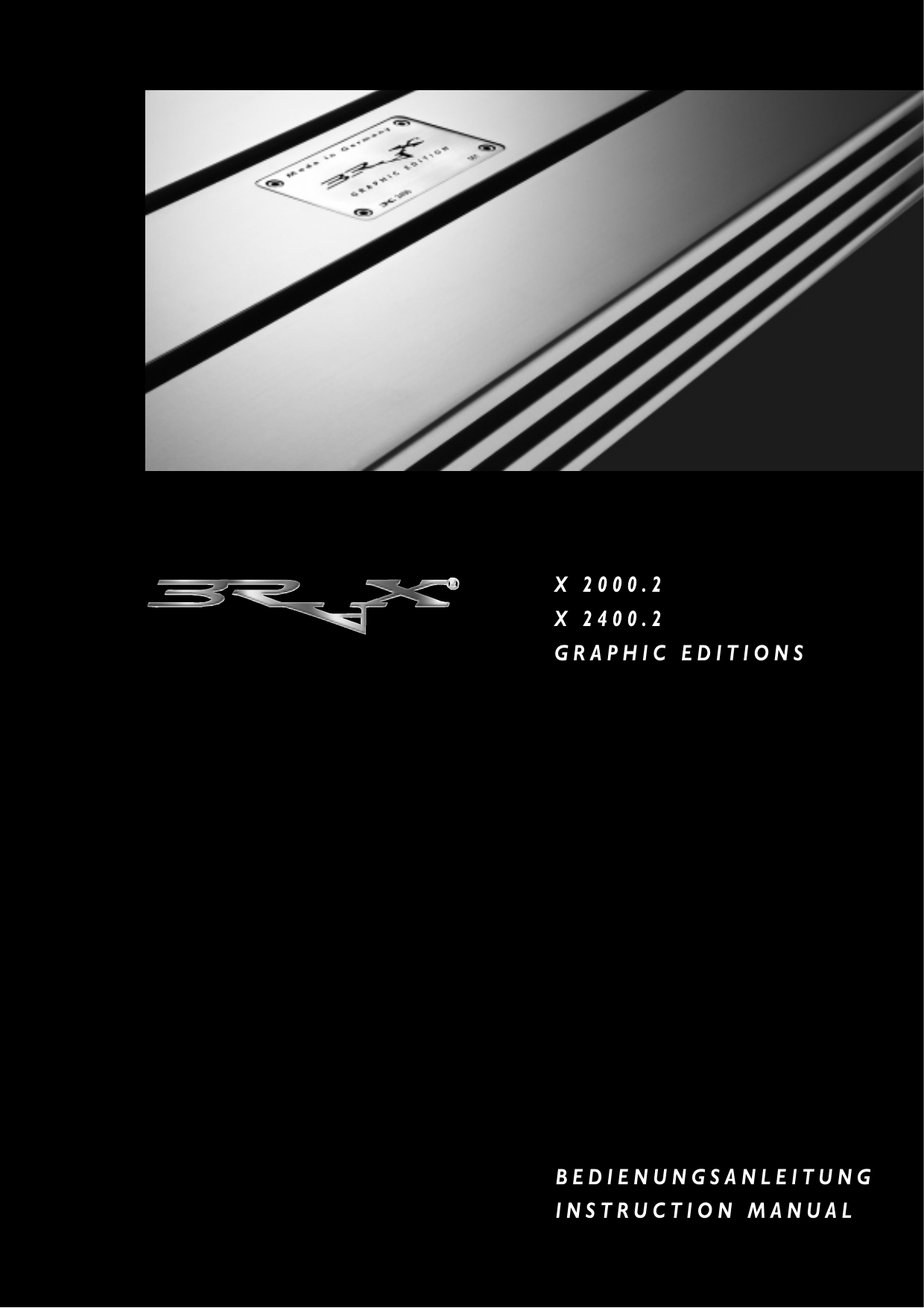 BRAX X 2400 2 GRAPHIC EDITIONS Instruction Manual Manualzz