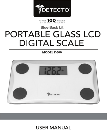 Detecto Scale D600 Owners manual | Manualzz