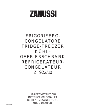 ZANUSSI ZI922/10 User Manual | Manualzz