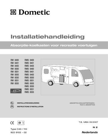 Dometic RMS 8550 Handleiding | Manualzz