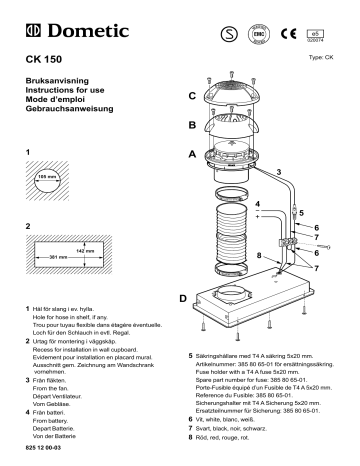 Dometic CK150 User Manual | Manualzz