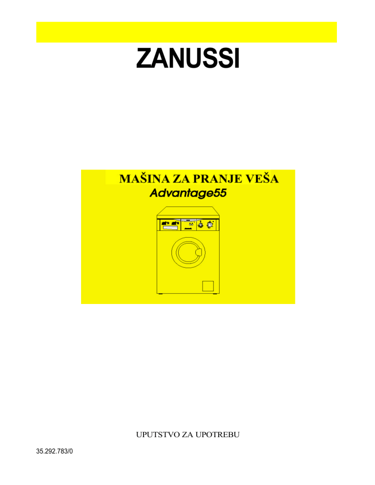 Zanussi ADVANTAGE 55 User Manual | Manualzz