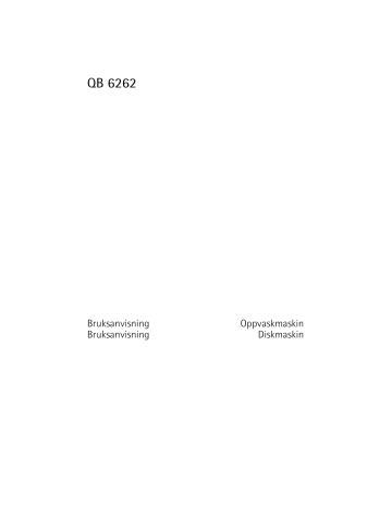 HUSQVARNA-ELECTROLUX QB6262W, QB6262X, QB6262K Brukermanual | Manualzz