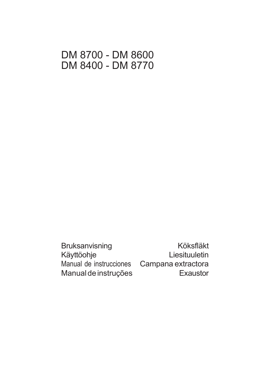 Aeg-Electrolux DM8600-M User Manual | Manualzz