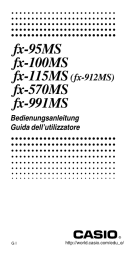 Casio fx-991MS - User's Guide, Manual, User manual