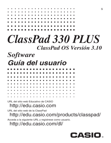 Casio ClassPad 330 PLUS Calculator El manual del propietario | Manualzz