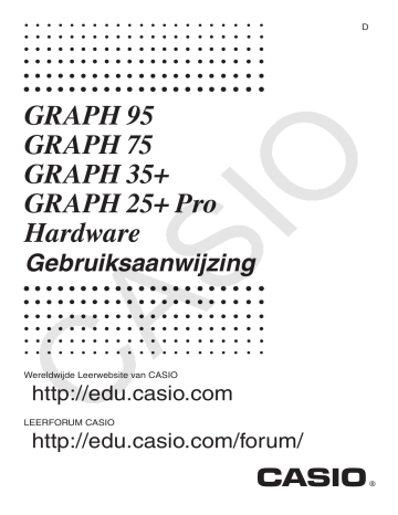 Casio GRAPH25+PRO Hardware Gebruiksaanwijzing | Manualzz