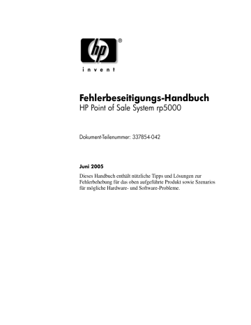 HP rp5000 Point of Sale Benutzerhandbuch | Manualzz