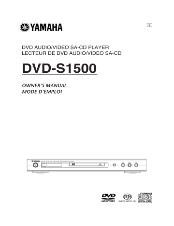 Yamaha DVD-S1500 Owner`s manual | Manualzz
