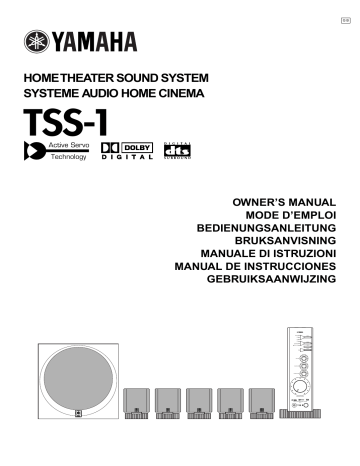 Yamaha TSS-1 Owner's Manual | Manualzz