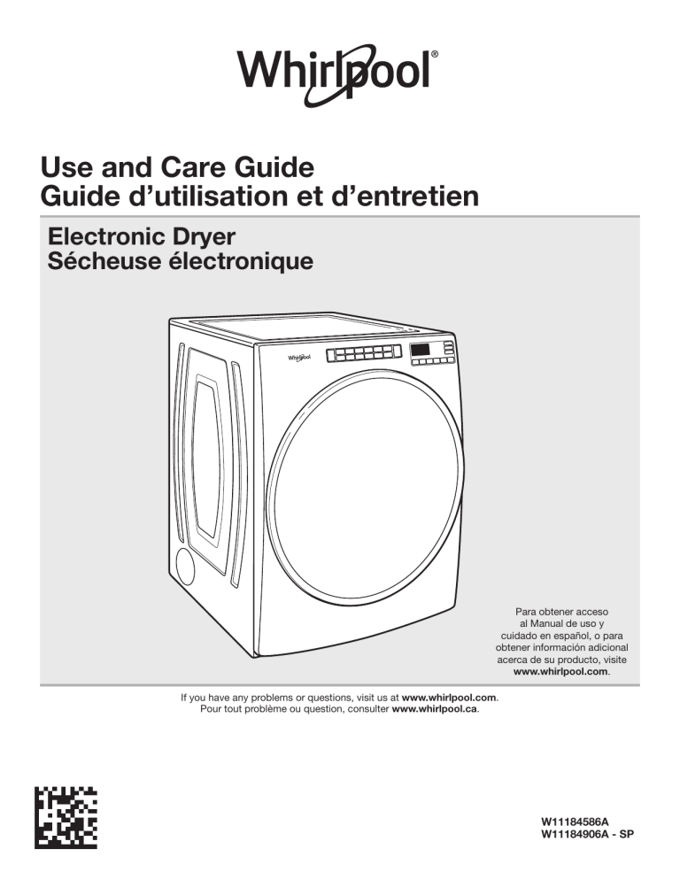 Whirlpool WED5620HW User manual | Manualzz