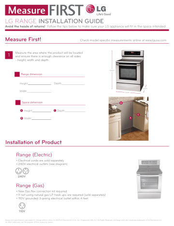 LG Range Installation Guide | Manualzz