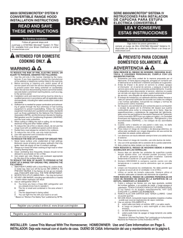 Broan 883002 Installation Guide | Manualzz