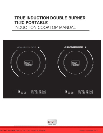 True Induction TI-2C Portable Induction Cooktop Manual | Manualzz