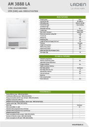 LADEN AM 3888 LA - Program Chart, Product Datasheet, User guide