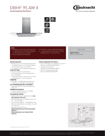 Whirlpool DBHF 95 AM X Product data sheet | Manualzz
