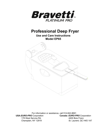 Bravetti Fryer EP65 User manual | Manualzz