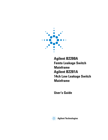 Agilent Technologies Switch B2201A User manual | Manualzz