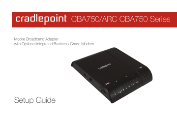Cradlepoint Network Router CBA750 User manual | Manualzz