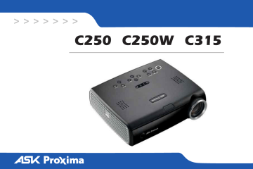 Ask Proxima Projector C250W User manual | Manualzz