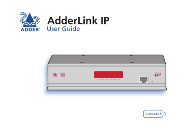 Adder Technology Switch AdderLink IP User manual | Manualzz