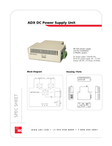 ADC DC Power Supply ADX-7077 2 015-00 Datasheet | Manualzz