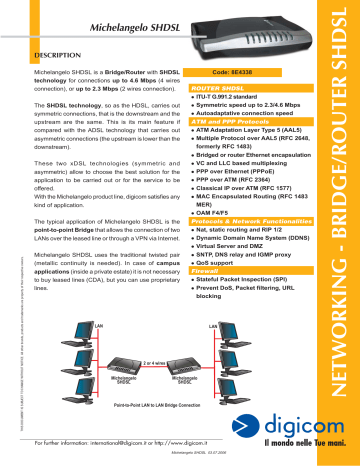 Digicom Network Router 8E4338 User manual | Manualzz