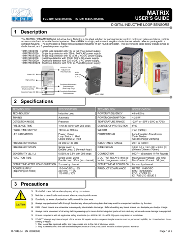 BEA Stud Sensor 10MATRIX User manual | Manualzz