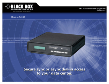 Black Box Modem 34336 User manual | Manualzz