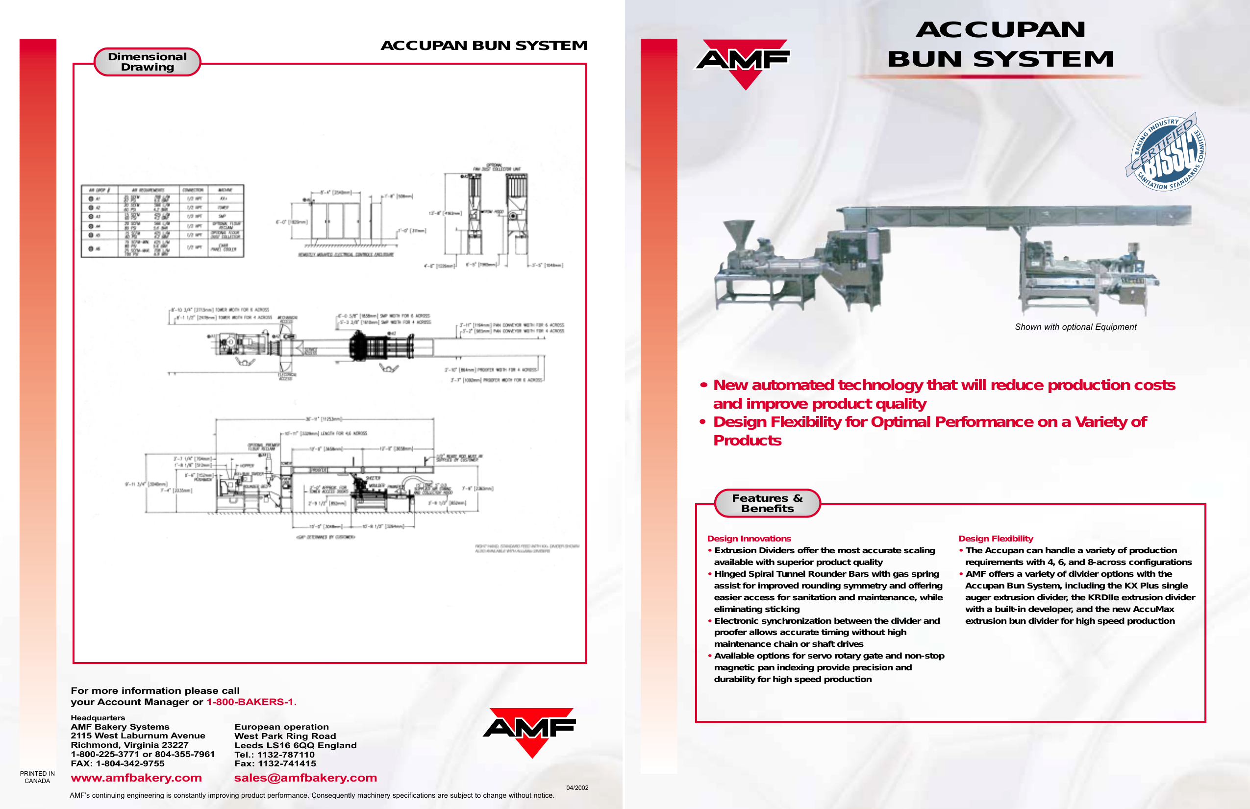AMF Bread Maker Accupan Bun System User manual | Manualzz