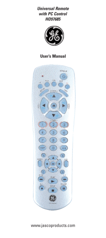 GE Universal Remote HO97685 User's Manual | Manualzz