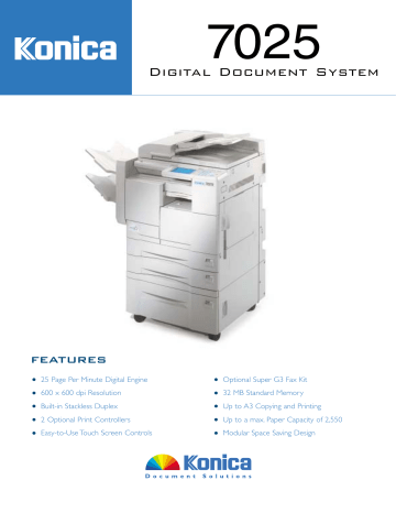 Konica Minolta Printer 7025 User manual | Manualzz