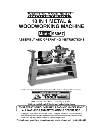 Harbor Freight Tools Biscuit Joiner 96067 User manual | Manualzz