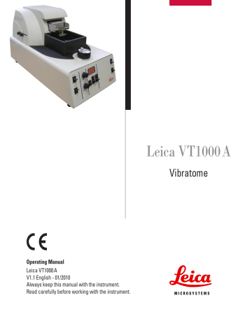 Leica Vibratome VT1000 A Operating Manual | Manualzz