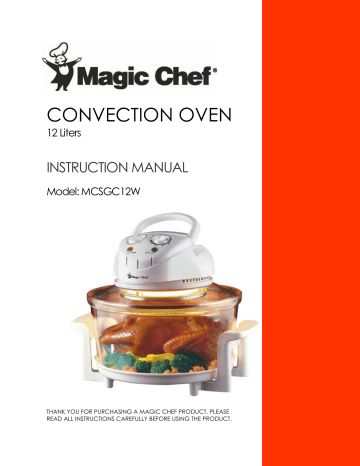 Magic Chef Convection Oven MCSGC12W Instruction manual | Manualzz