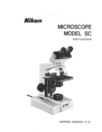 Nikon Microscope & Magnifier SC User manual | Manualzz