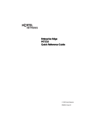 Nortel Networks NorStar M7310 - User manual, User Guide, Reference guide