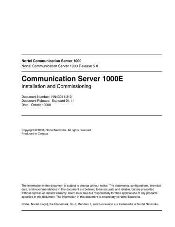 Nortel Networks Telephone 1000E User manual | Manualzz