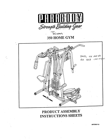 ParaBody Home Gym 350 Assembly Instructions | Manualzz