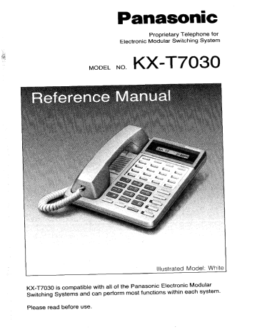 Panasonic Answering Machine KX-T7030 User manual | Manualzz