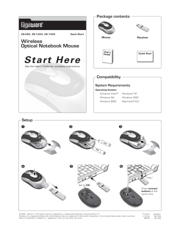 Radio Shack Mouse 26-284A User's Guide | Manualzz