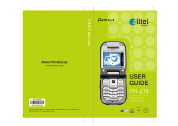 Pantech Cell Phone PN-218 User guide | Manualzz