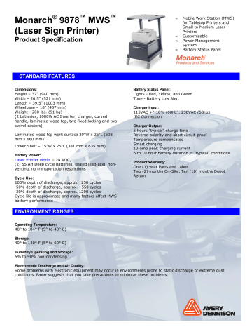 Monarch Printer 9878 User manual | Manualzz